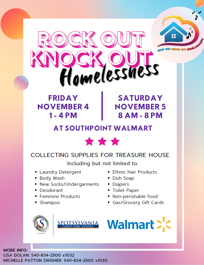 Rock Out Knock Out Homelessness | Courthouse Road Elementary
